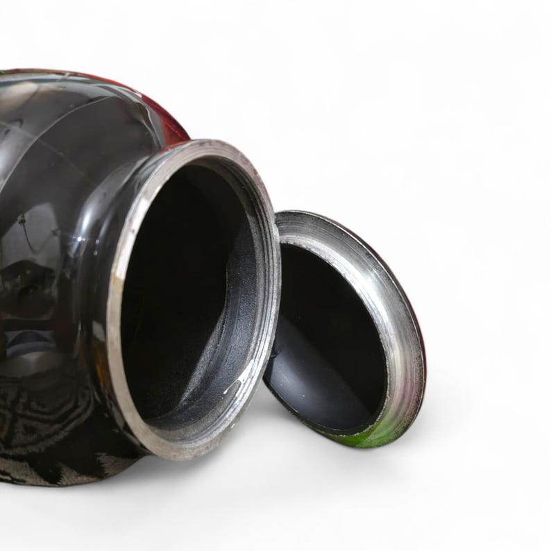 Eternal Rose Memorial Urn Box Elegant Black and Red Tribute Keepsake ...