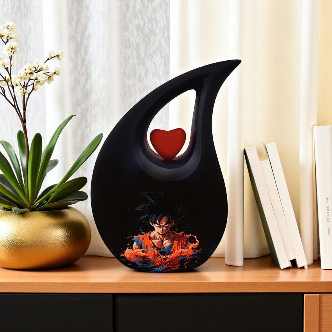 Anime Inspired Keepsake Urn for Ashes Unique Memorial Urn, Hero Tribute ...