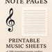 Printable Music Sheets - Etsy