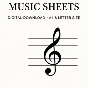 Printable Music Sheets - Etsy