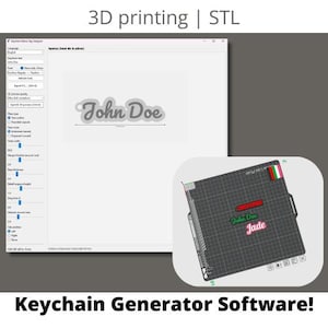Custom Keychain Generator – Personalized Name Tag STL File (digital ...