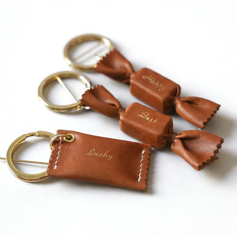 Leather Candy Keychain Cutting Die Wedding Party Favor DIY Tool Wooden ...