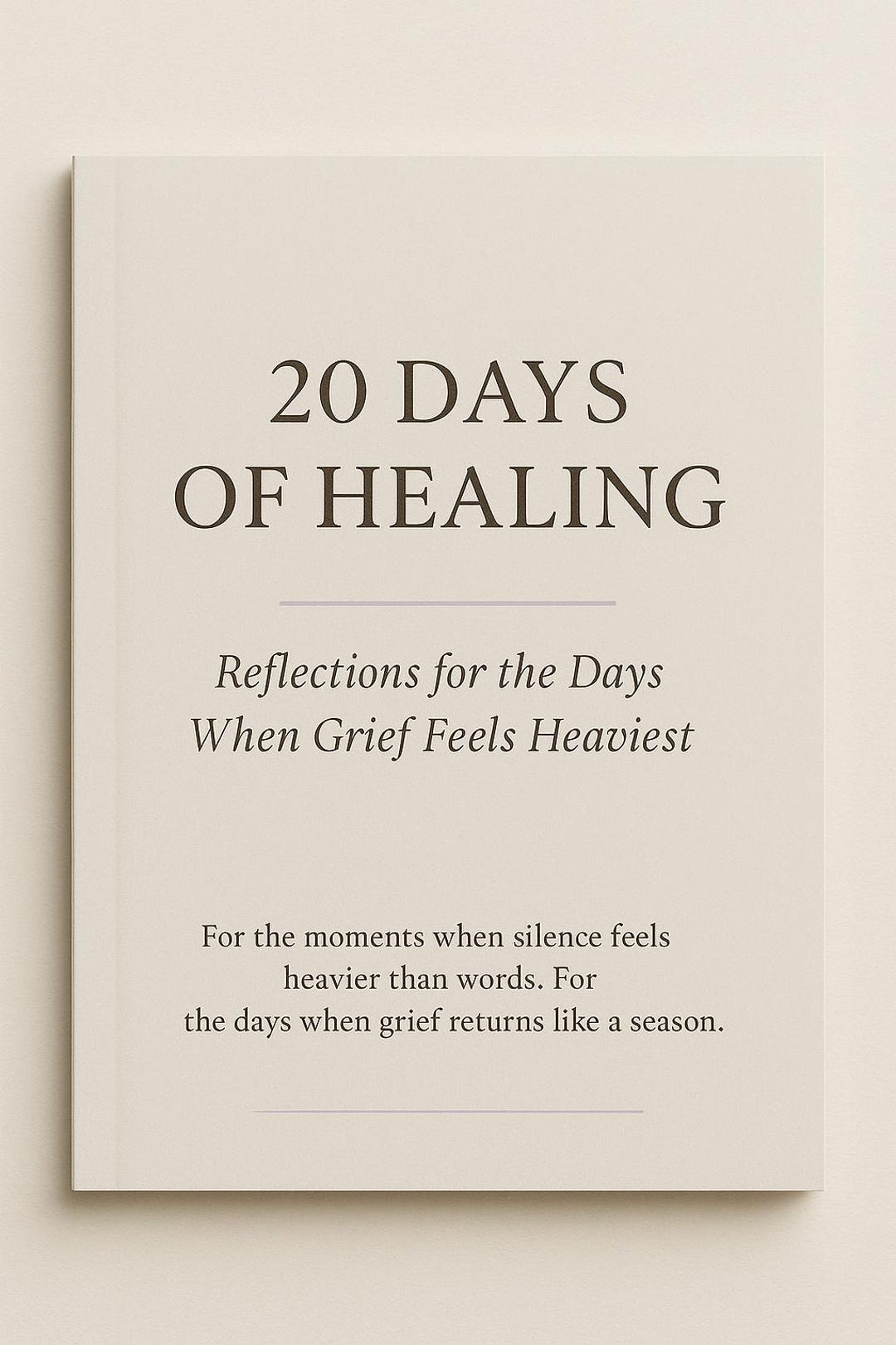 20 Days of Healing | Bereavement & Condolence Gift | Grief Support ...