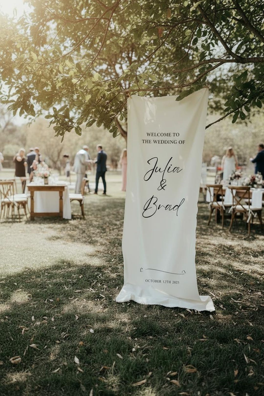 Personalized Wedding Banner, Custom Fabric Sign With Couples Names ...