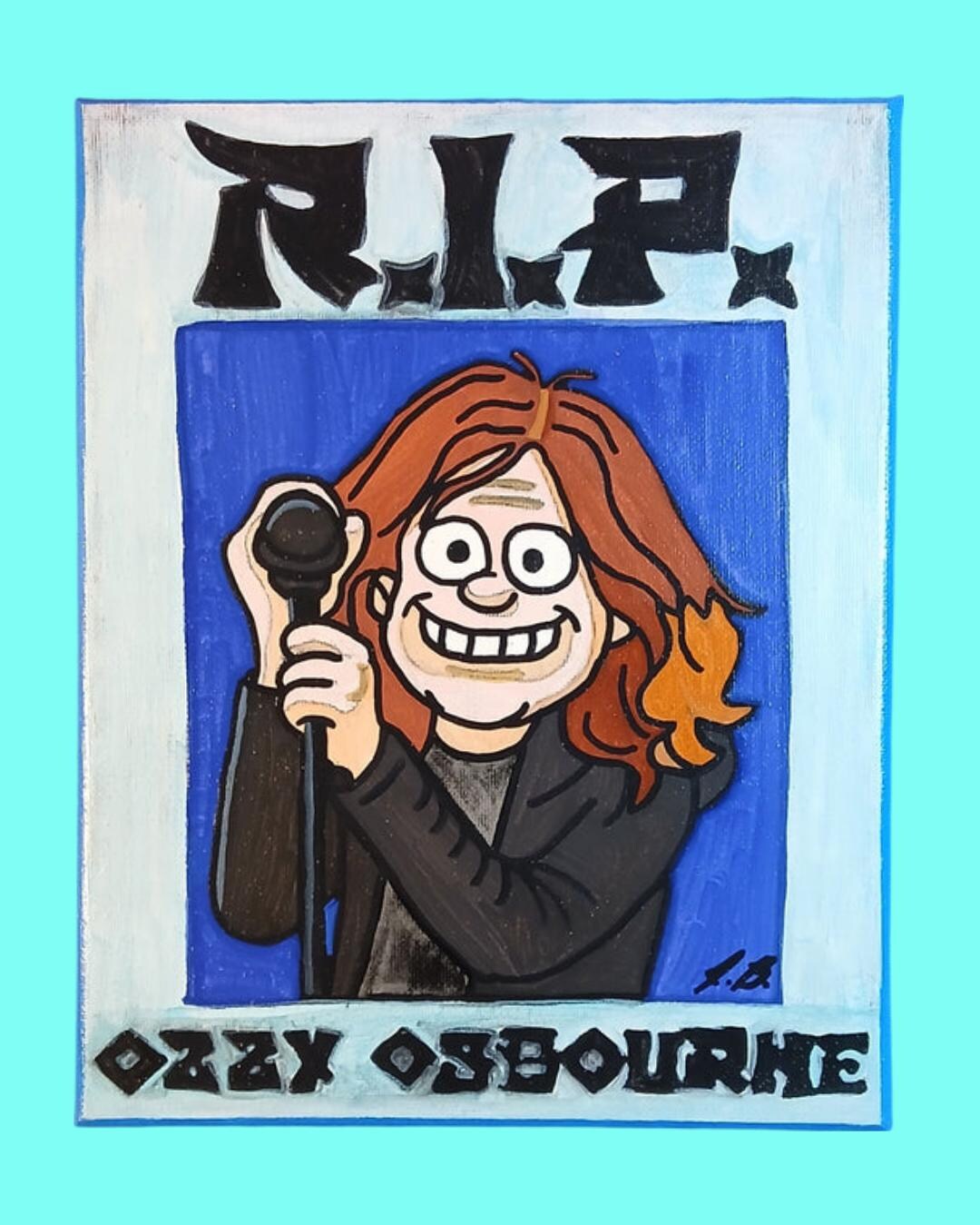 8" X 10" RIP Ozzy Osbourne Acrylic Painting on an Canvas - Etsy