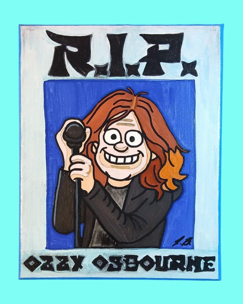 8" X 10" RIP Ozzy Osbourne Acrylic Painting on an Canvas - Etsy
