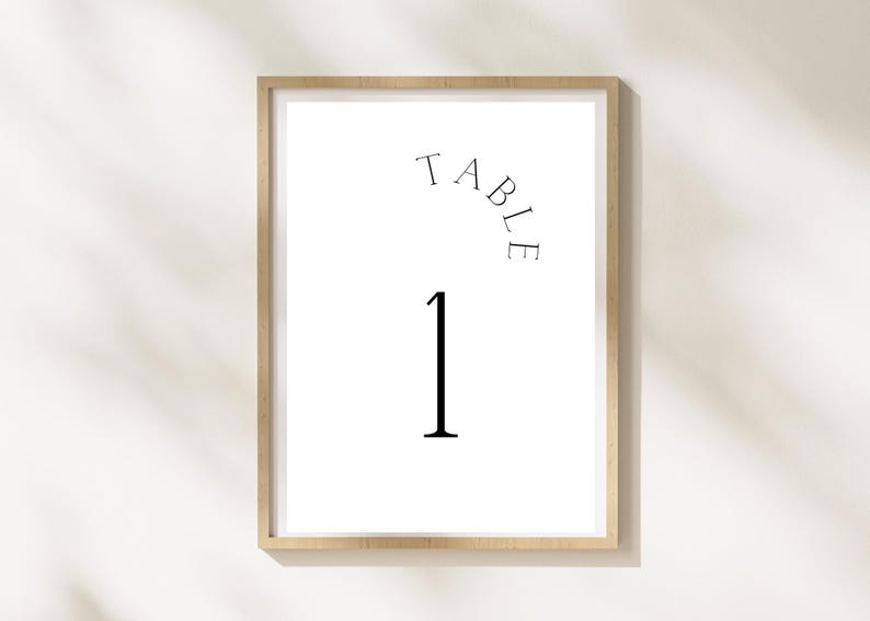 Modèles de numéros de table - Numéros de table imprimables - Numéros de ...