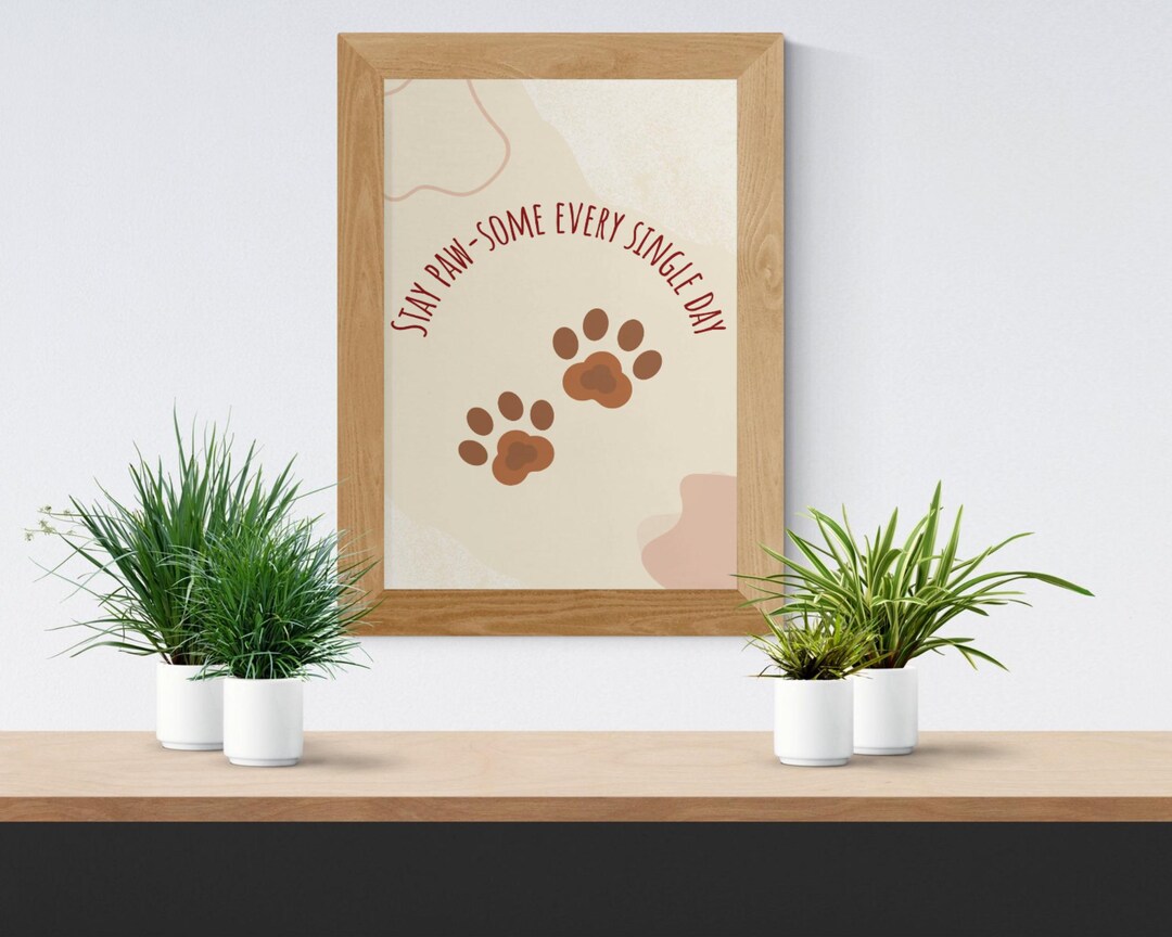 Funny Paw Print Poster Set: Veterinary Waiting Room Decor (digital ...