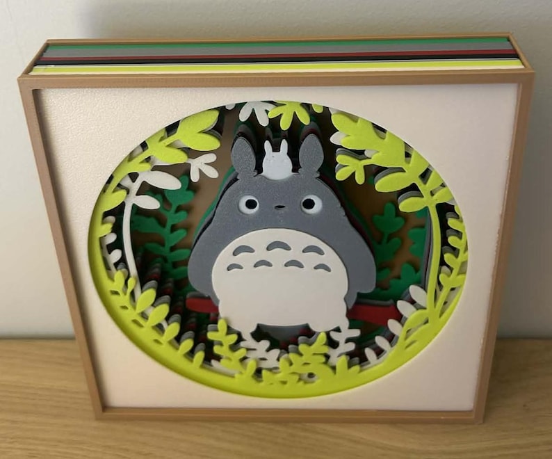 My Neighbor Totoro Shadow Box, Studio Ghibli Inspired Layered Art - Etsy