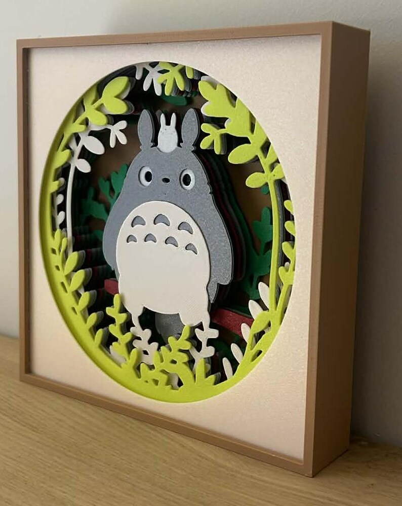 My Neighbor Totoro Shadow Box, Studio Ghibli Inspired Layered Art - Etsy