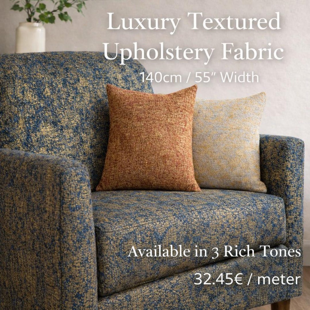 Luxury Textured Upholstery Fabric by the Meter | 140cm / 55 Inches ...