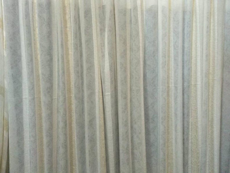 Ιvory Linen Embroidered Curtain – Double Height 300cm / 118in | Limited ...