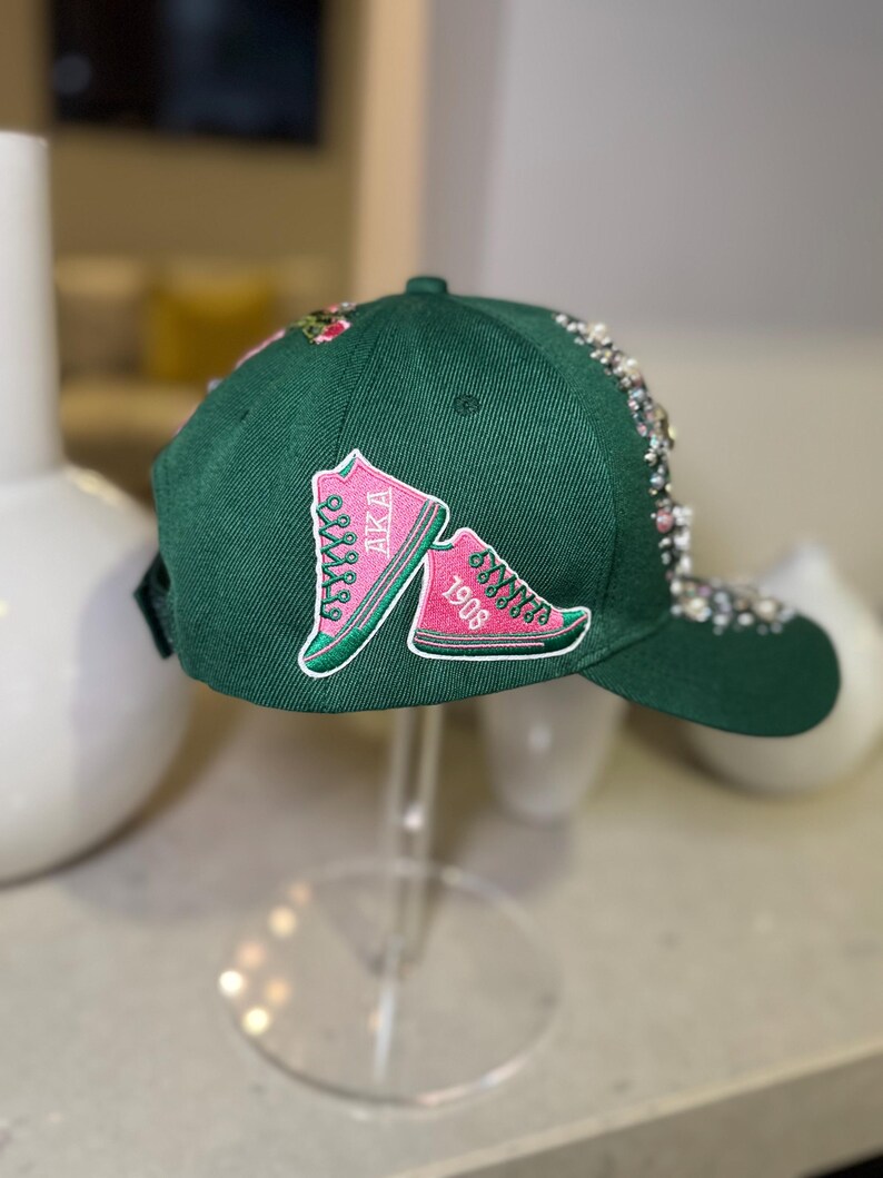 Alpha Kappa Alpha – the Ivy Rose Signature Bling Fitted Hat - Etsy