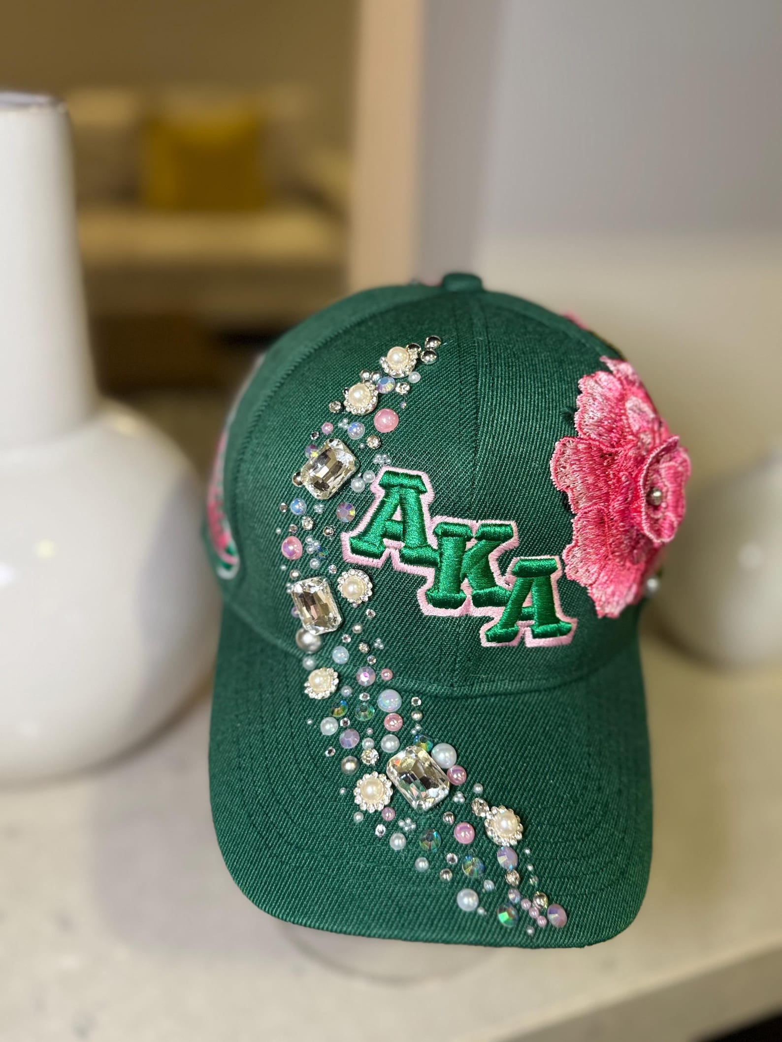 Alpha Kappa Alpha – the Ivy Rose Signature Bling Fitted Hat - Etsy