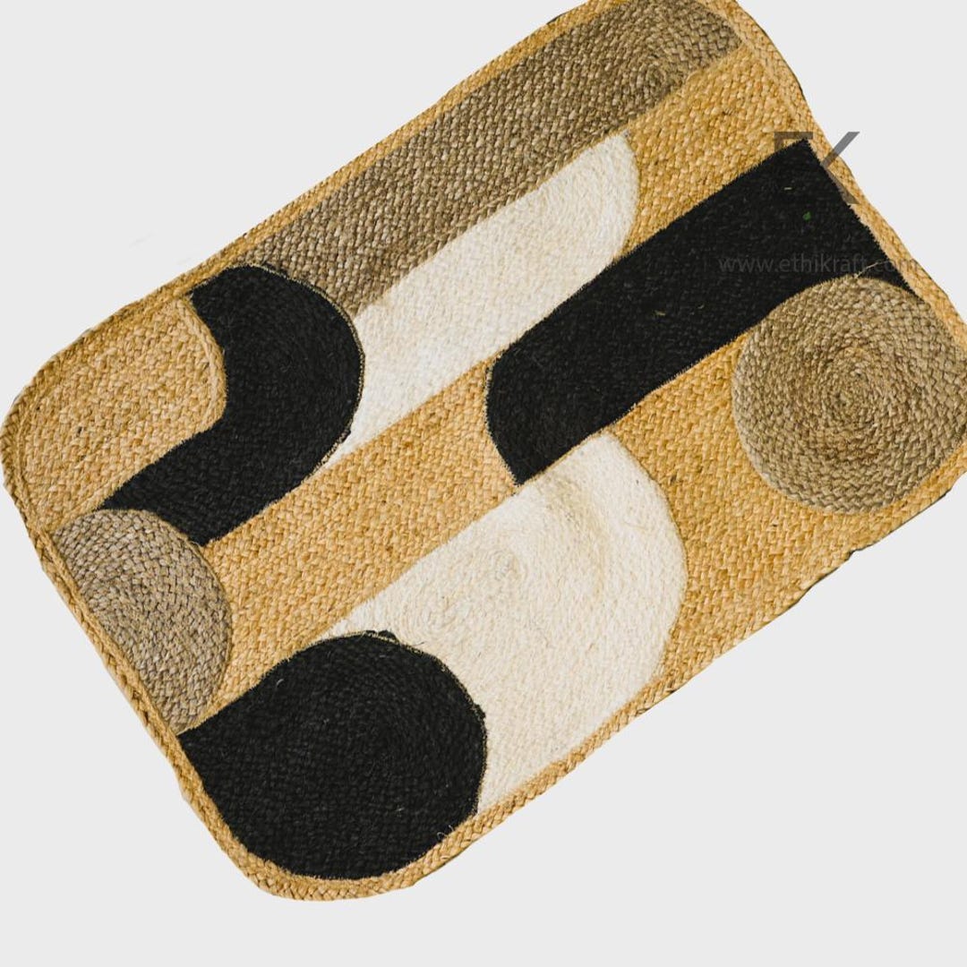 Handmade Jute Rug – Pattern Fill, Eco-friendly for Farmhouse - Etsy