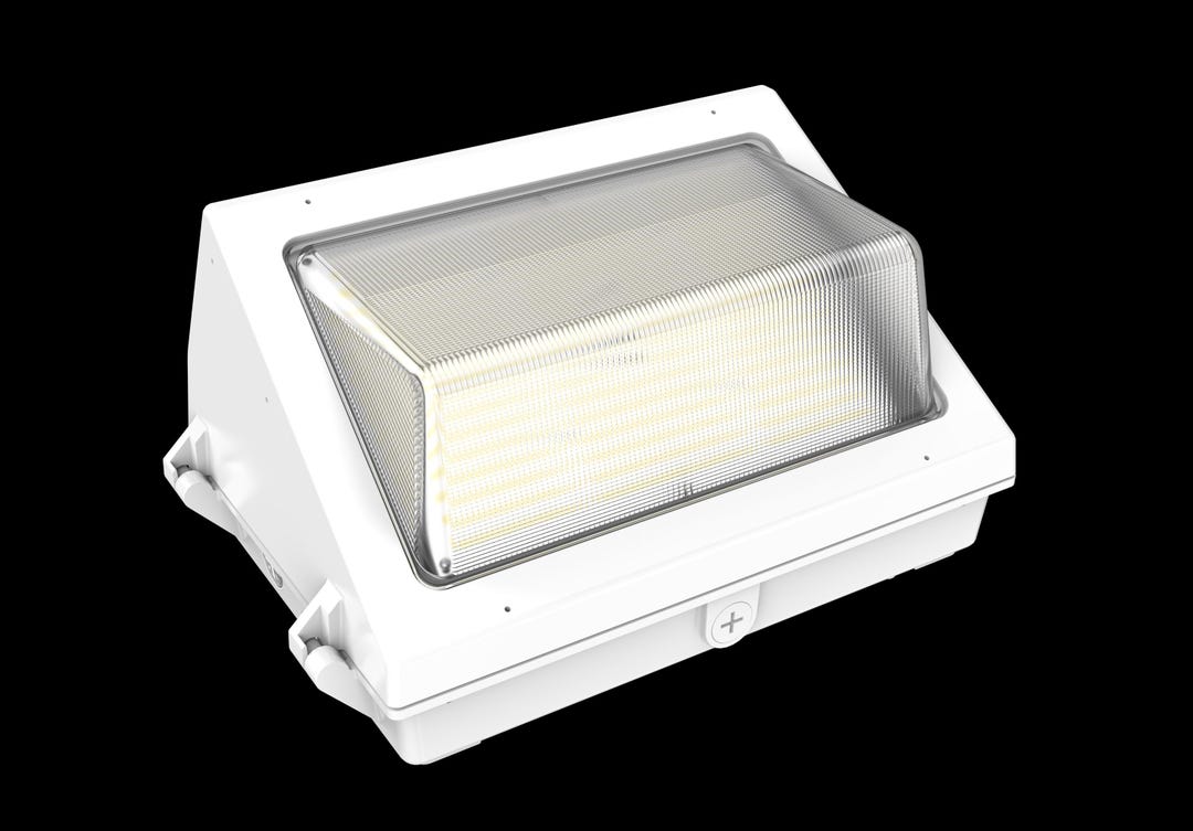 MES LED Standard Wall Pack (tiger B) 60W 5000K Frosted White W ...