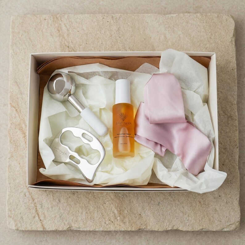Lymphatic Massage Set | Cryo Globe, Gua Sha & Botanical Oil - Etsy