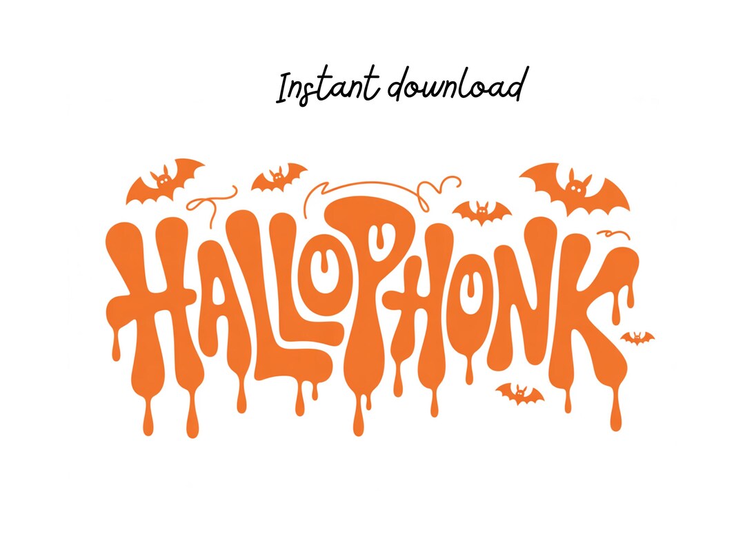 Hallophonk PNG | Dripping Halloween Typography Clipart | Phonk Style ...