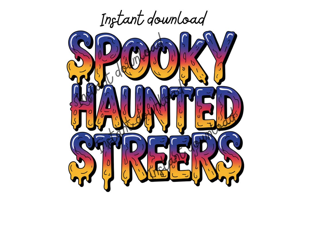 Scary Halloween Word Art: Spooky PNG (digital Download) - Etsy