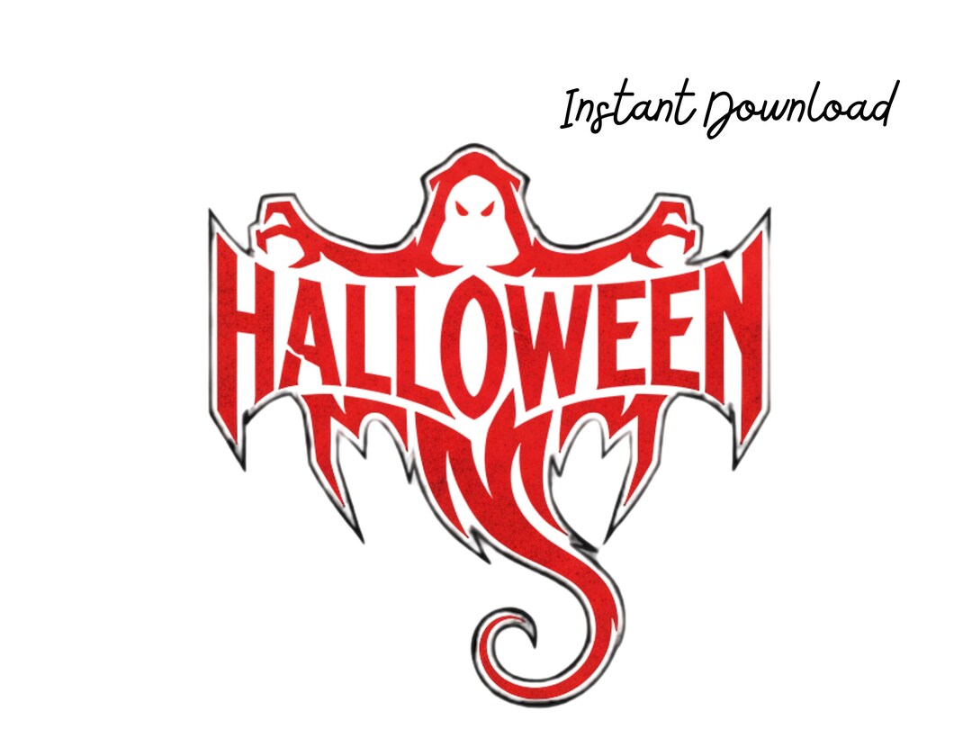 Scary Halloween Word Art: Ghost Claws Lettering PNG (digital Download ...