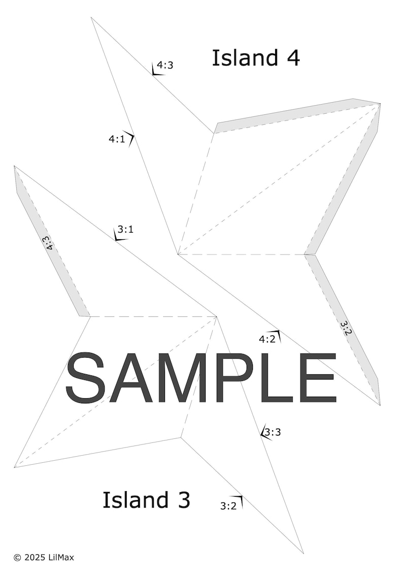 3D Star Papercraft PDF Template | Christmas & Holiday Decoration | Low ...