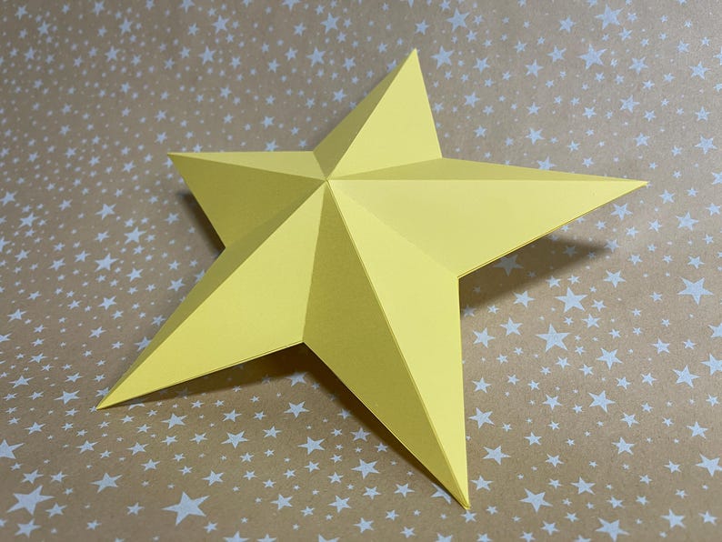 3D Star Papercraft PDF Template | Christmas & Holiday Decoration | Low ...