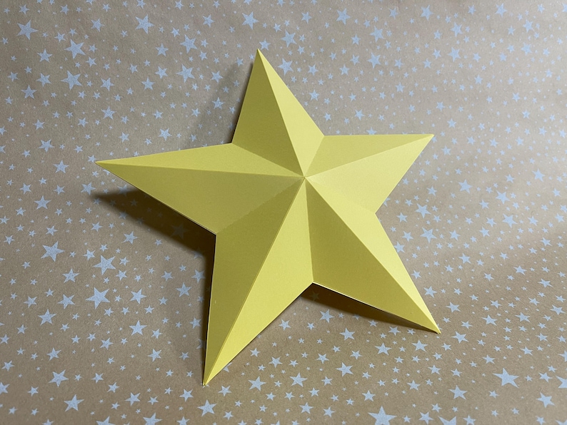 3D Star Papercraft PDF Template | Christmas & Holiday Decoration | Low ...