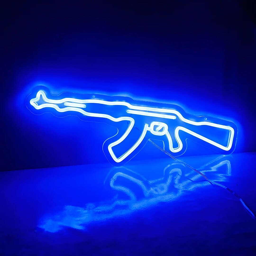 AK5 Gun LED Neon Sign | Gaming Room Decor - Etsy