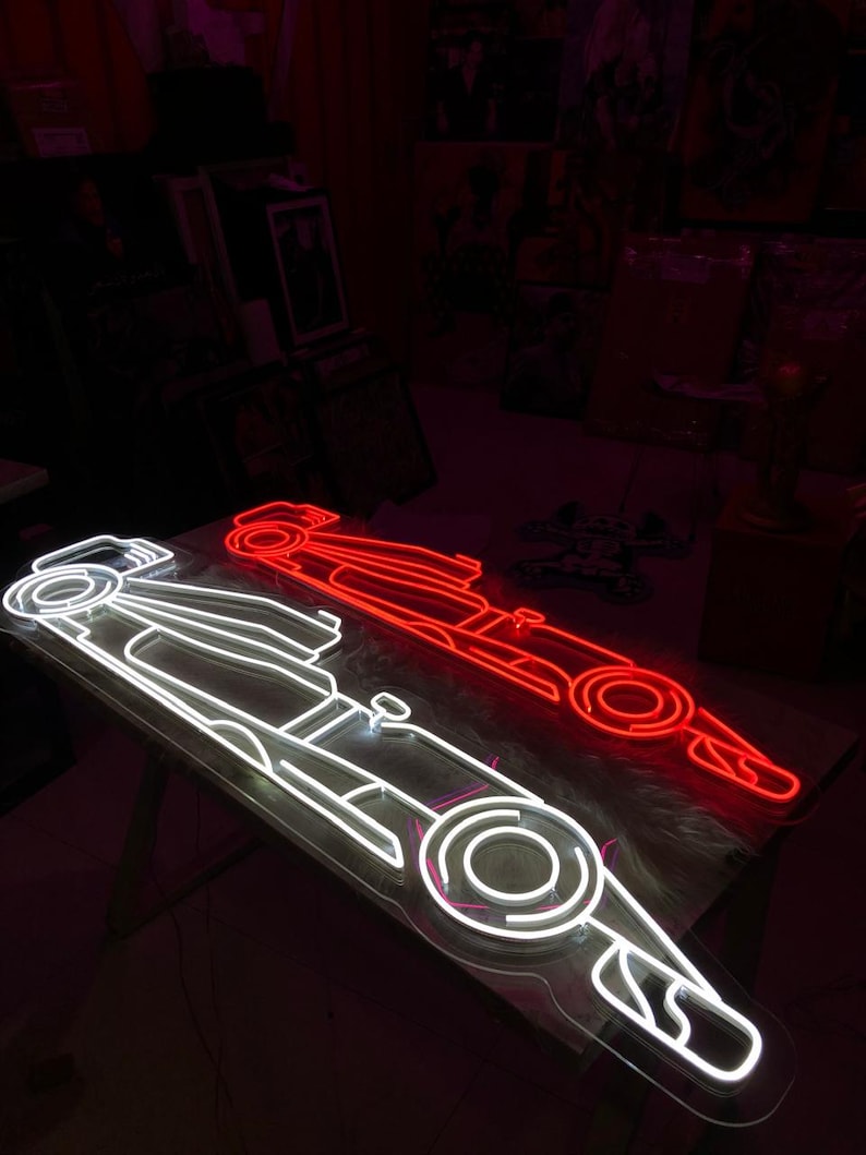 F1 Car Neon Sign: Racing Decor for Bar, Bedroom, Man Cave - Etsy