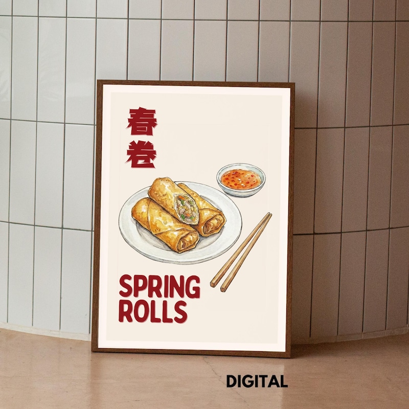 Spring Rolls Poster - Etsy