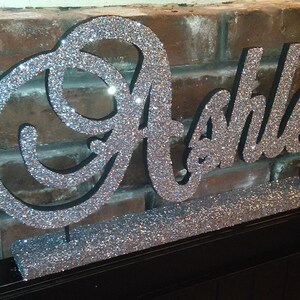Custom Glitter Names From Wood - Etsy