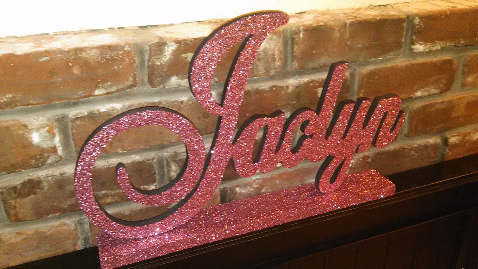 Custom Glitter Names From Wood | Etsy