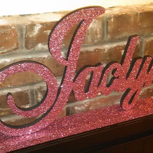 Custom Glitter Names From Wood - Etsy