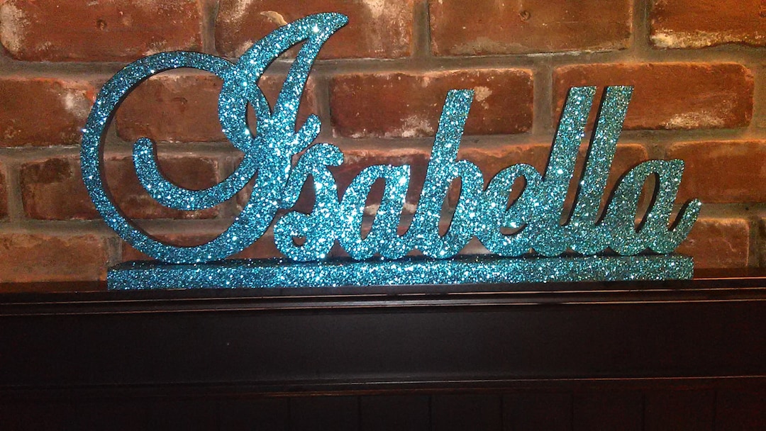 Glitter Name Large-custom Wood Name, Nursery, Birthday, Centerpiece - Etsy