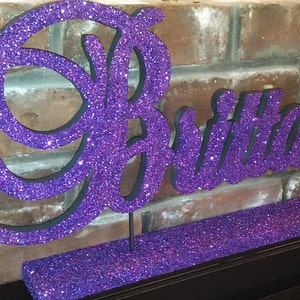 Custom Glitter Names From Wood - Etsy