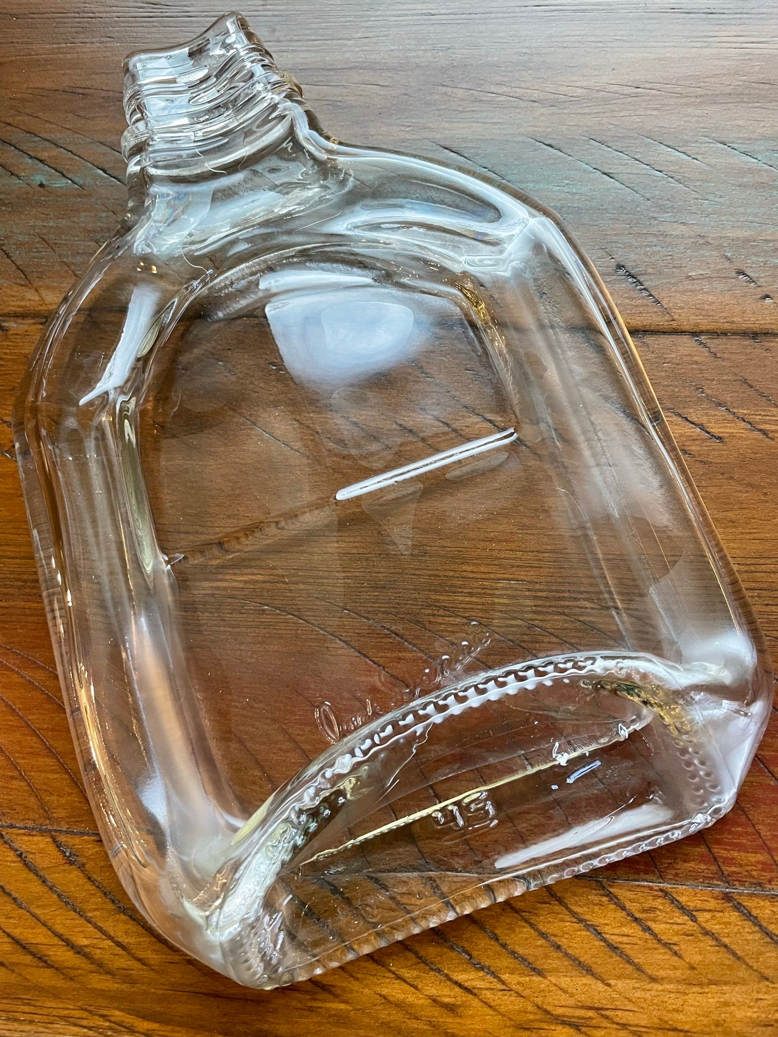 Slumped Whiskey Bottle Cheese Plate Bar Décor - Etsy