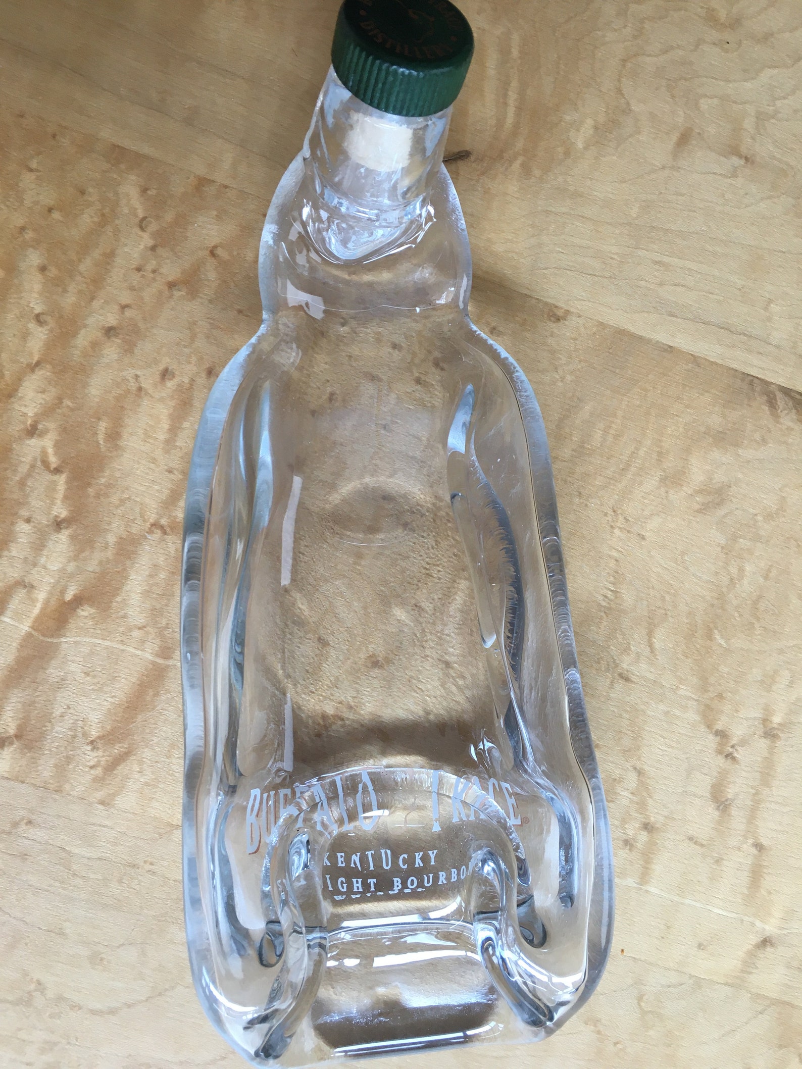 Slumped Whiskey Bottle Recycled Into a Dish | Etsy