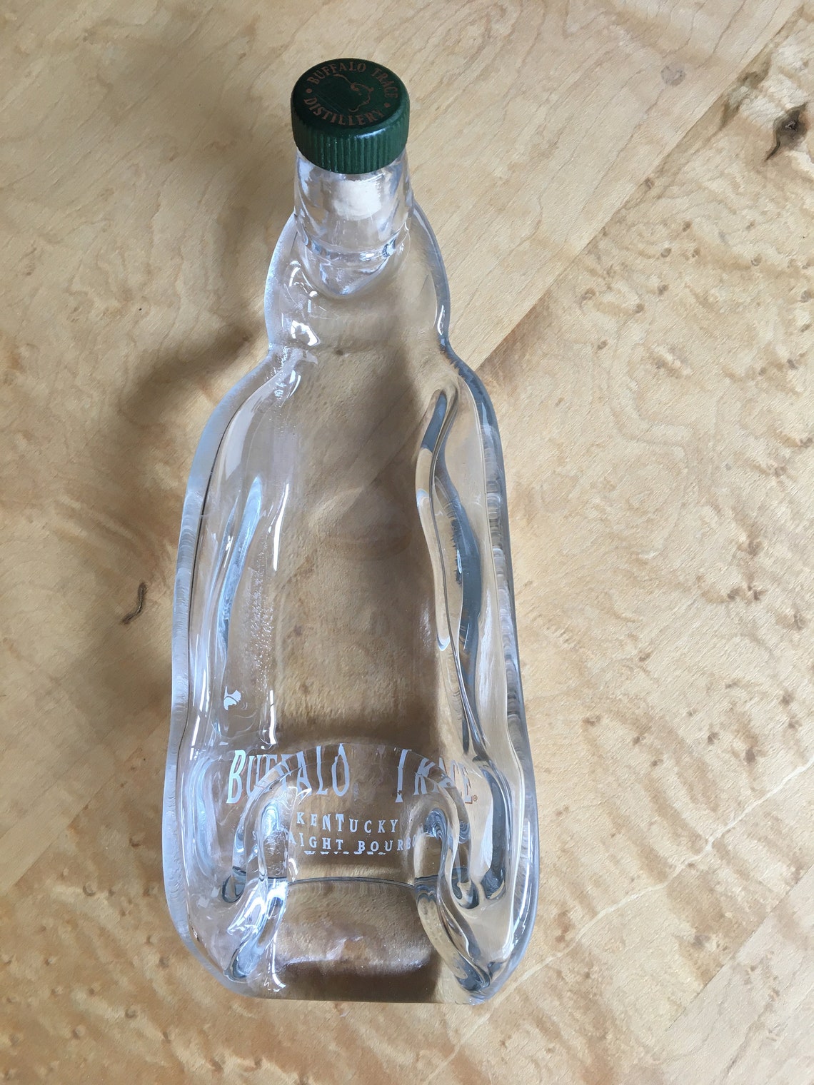 Slumped Whiskey Bottle Recycled Into a Dish | Etsy