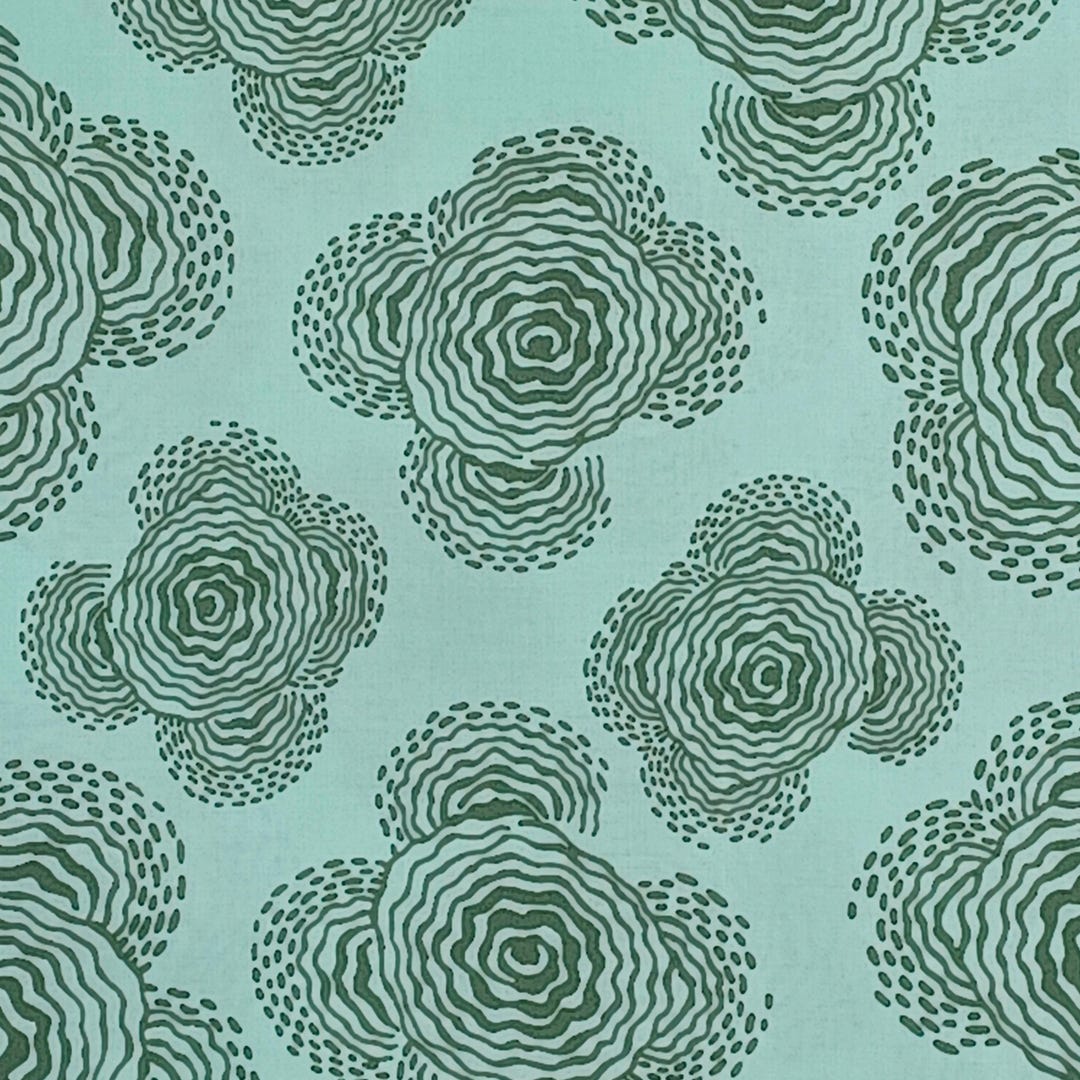 1 Yard Amy Butler MIDWEST MODERN Floating Buds Wavy Rings Flowers ...