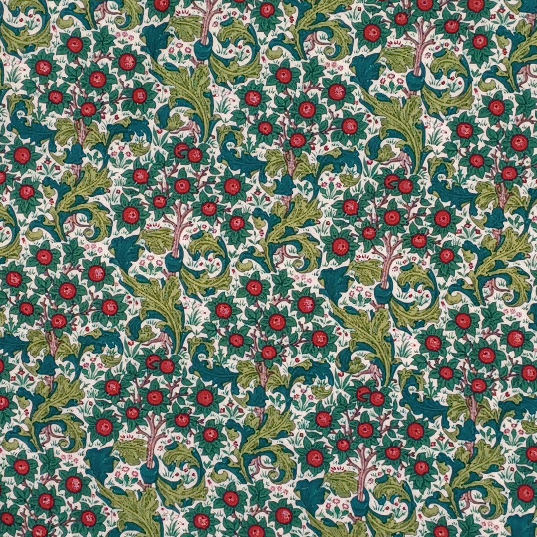 1 Yard William Morris Maidens Collection LEAF & YEW BERRY Woodrow ...