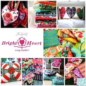 1 Fat Quarter Amy Butler VIOLETTE FRENCH TWIST Navy Blue Aqua Westminster Leaf Floral Fabric ...