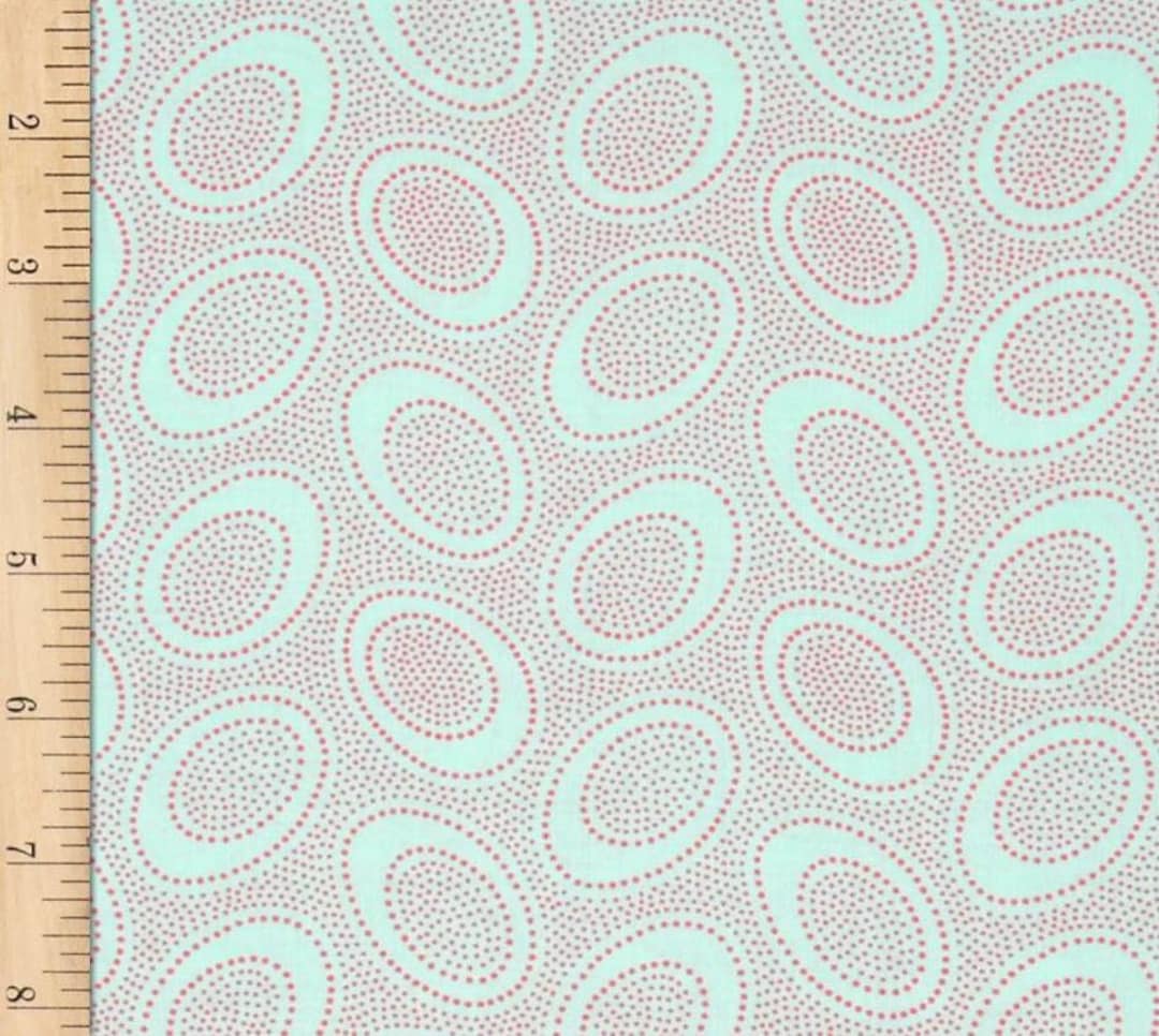 1 Fat Quarter Kaffe Fassett ABORIGINAL DOT GP71 Mint Polka Dots Ovals ...