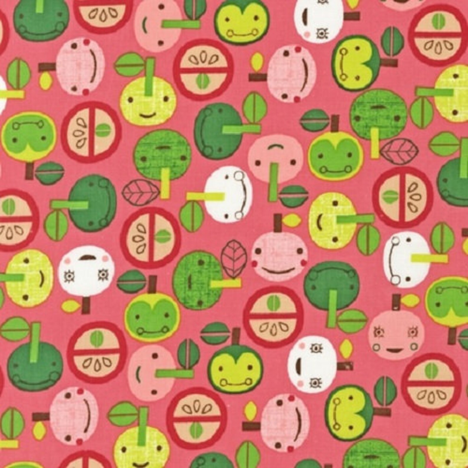 1 Fat Quarter ANTHROPOMORPHIC APPLEVILLE Teacher Apples Back - Etsy