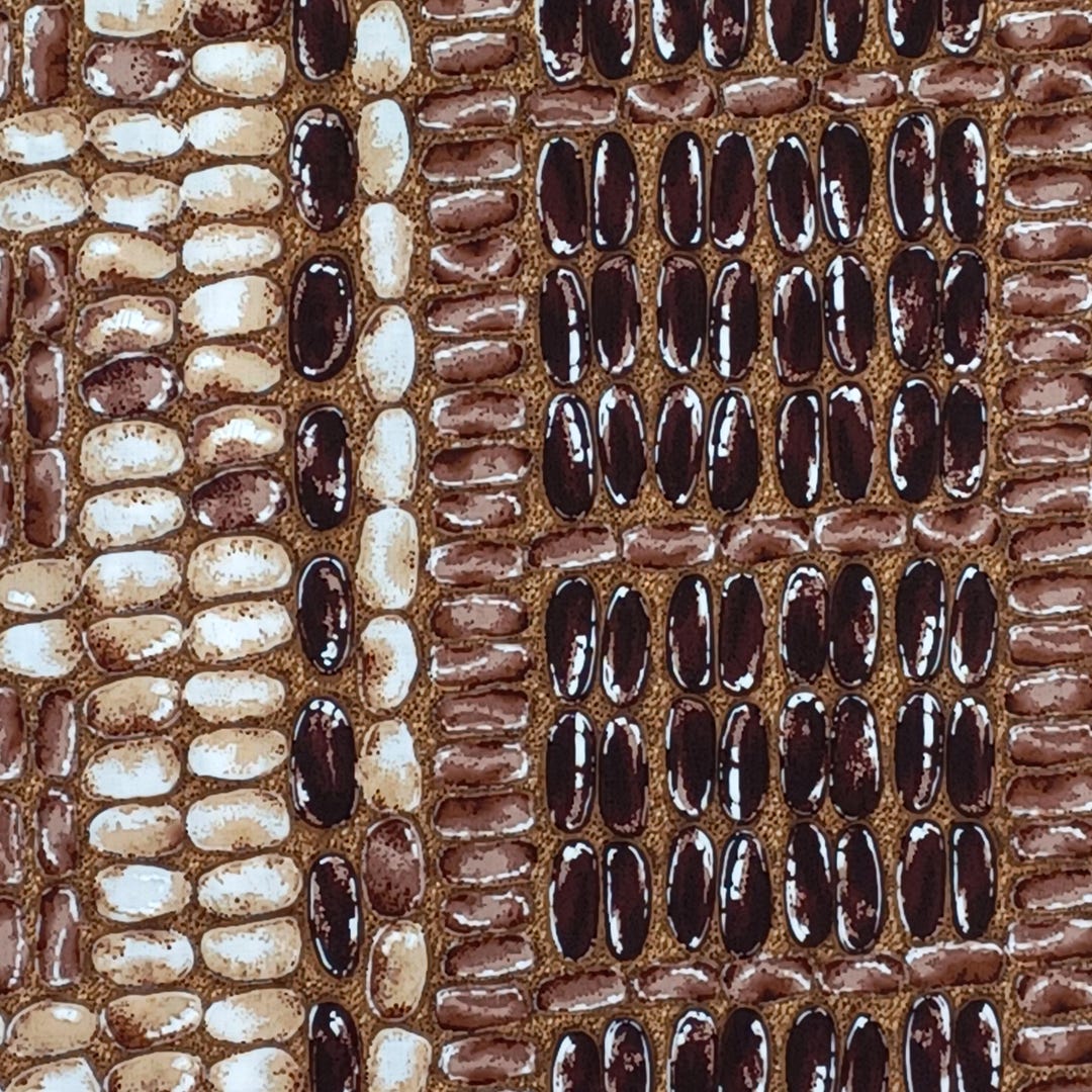 1 Yard PEBBLED PATHWAYS STONES Chocolate Brown Rock Path Landscape ...