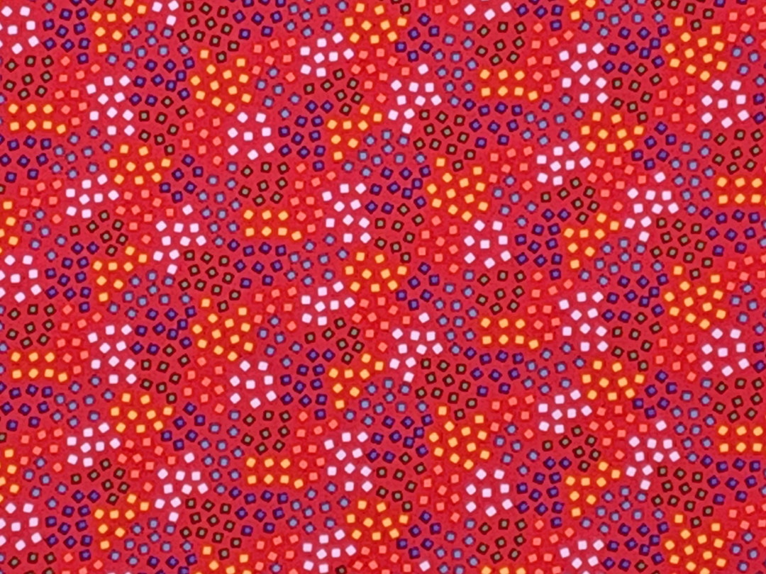 1 Fat Quarter MOLA STORIES RED Tiny Primary Color Abstract Shapes Kathy ...