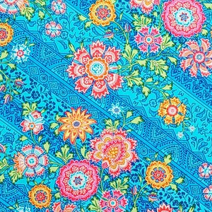 1 Fat Quarter Amy Butler LARK Heirloom PWAB075 Bluesky Blue Pink Floral ...
