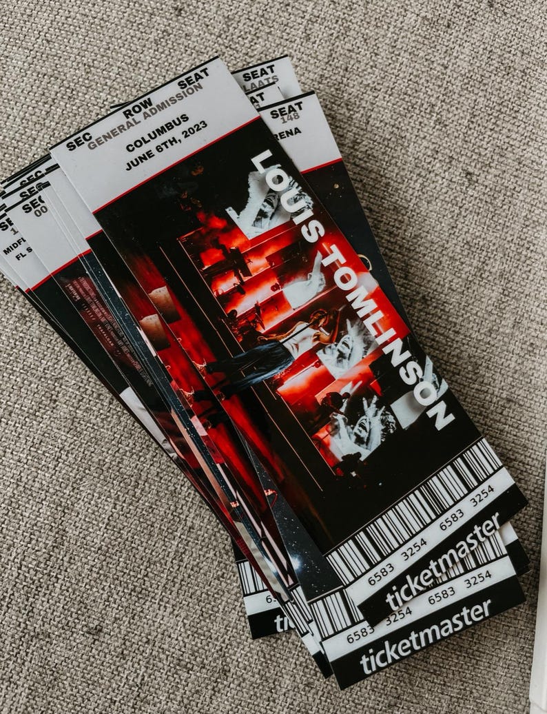 ANY Concert Souvenir Ticket - Personalizable - Etsy Canada