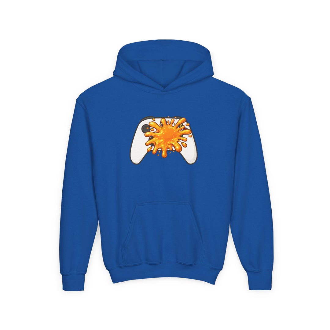 Splash Controller Hoodie | Gaming Controller With Orange Paint Splash ...