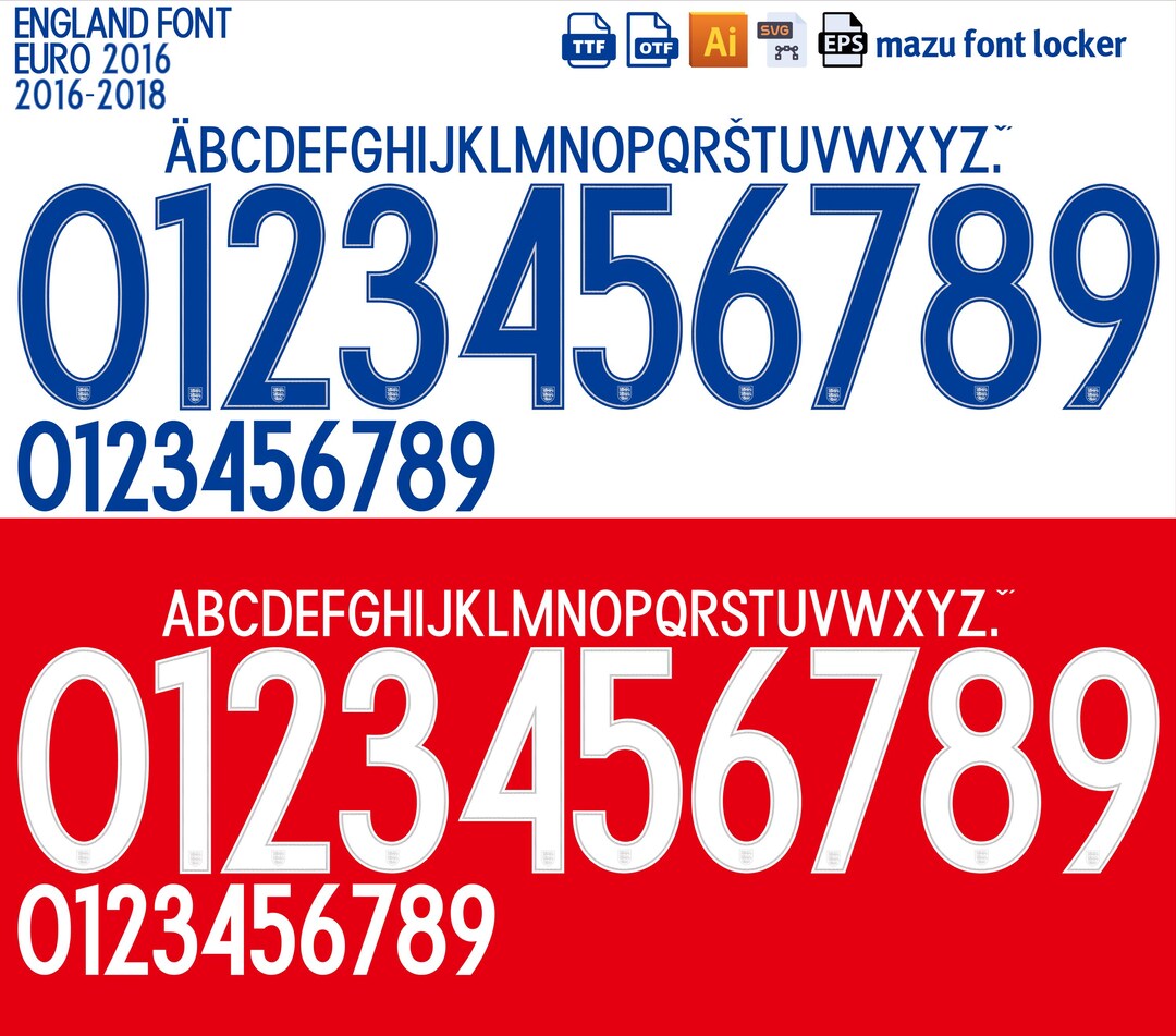 England Euro 2016 Font – Vector Typeface (digital Download) - Etsy UK