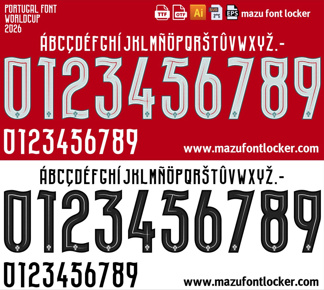 Portugal WC 2026 Font – Vector Typeface (digital Download) - Etsy UK